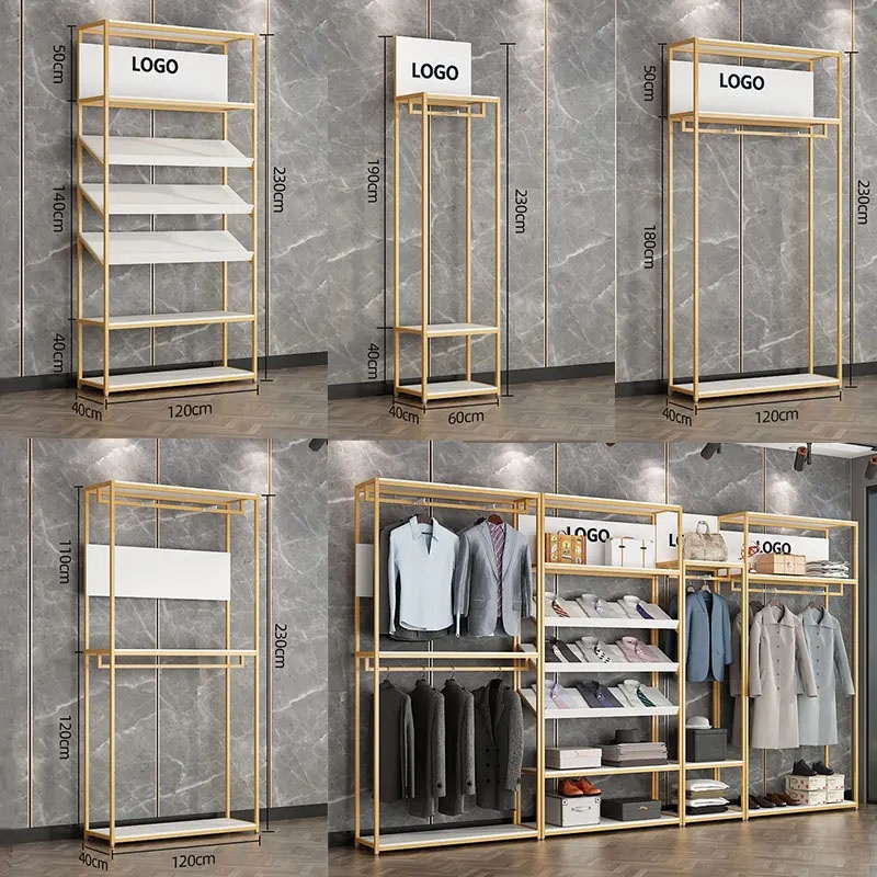 Modern Multifunctional Stainless Steel Boutique Supplies Clothes ...