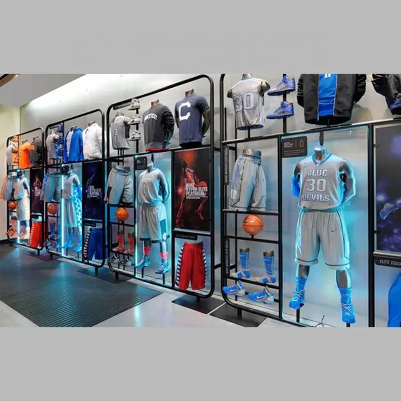 Wholesale Store Display Case Steel Frame Shelf Shop Display Fixture For ...