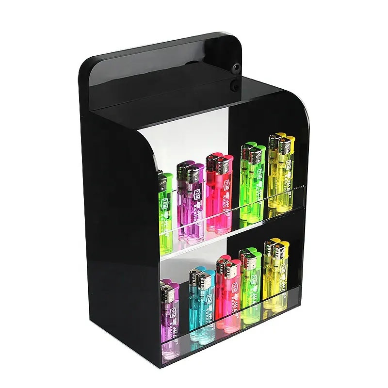 Smokeless Tobacco Shelf Cigarette Drawer Lighter Display Stands Acrylic ...