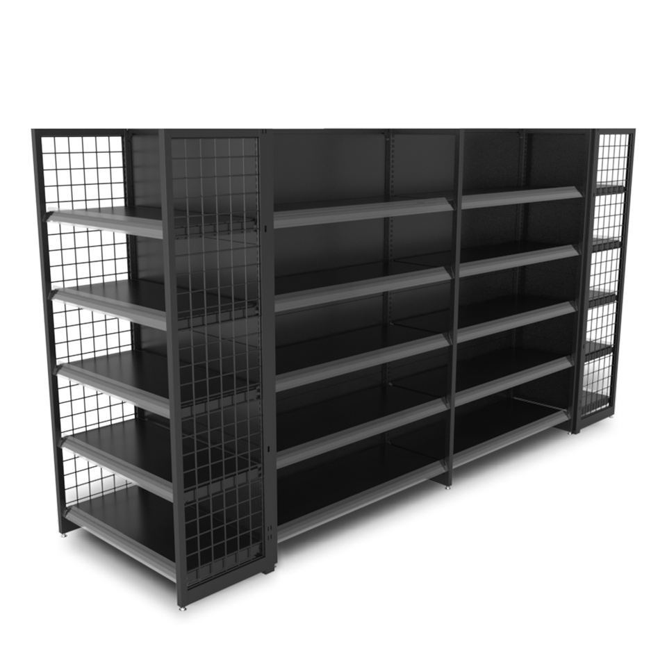 Durable grocery store retail display stand racks gondola shelving ...