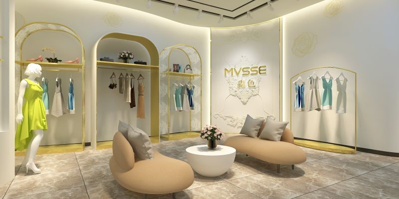 Luxury nordic style custom shop design wood floor modern led display ...